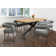 MOTI Furniture Logan 82" Dining Table With 6 Galway Dark Grey Side Chairs | Wayfair